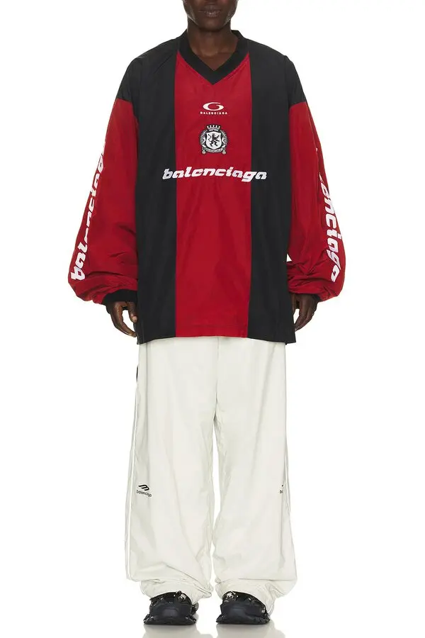 Balenciaga Long Sleeve Jersey Top - Lipstick Red | Editorialist